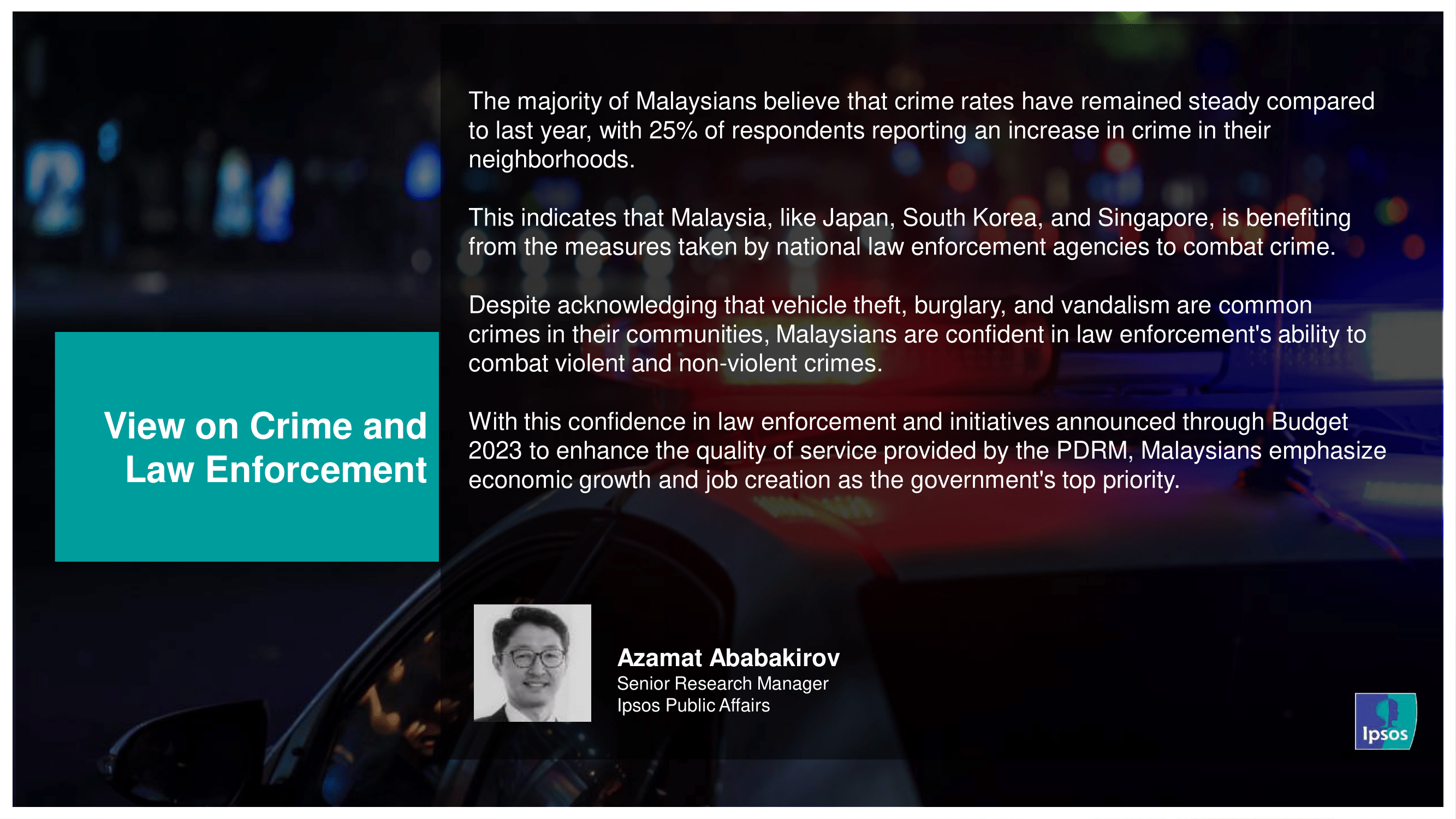 [PRESS RELEASE] - Views on Crime and Law Enforcement | Ipsos
